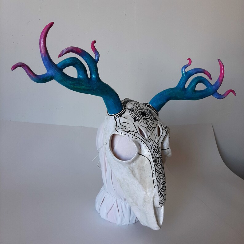 Deer skull stag mask animal costume for Haloween party | Etsy