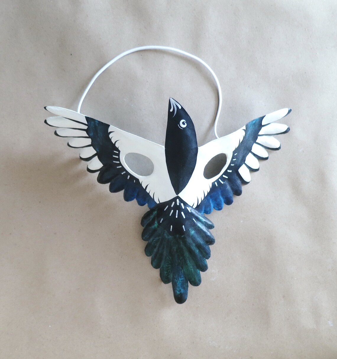 Magpie Papier Mache Masquerade Mask | Etsy