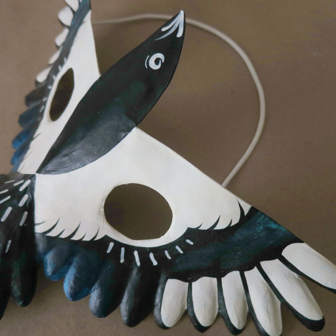 Magpie Papier Mache Masquerade Mask | Etsy