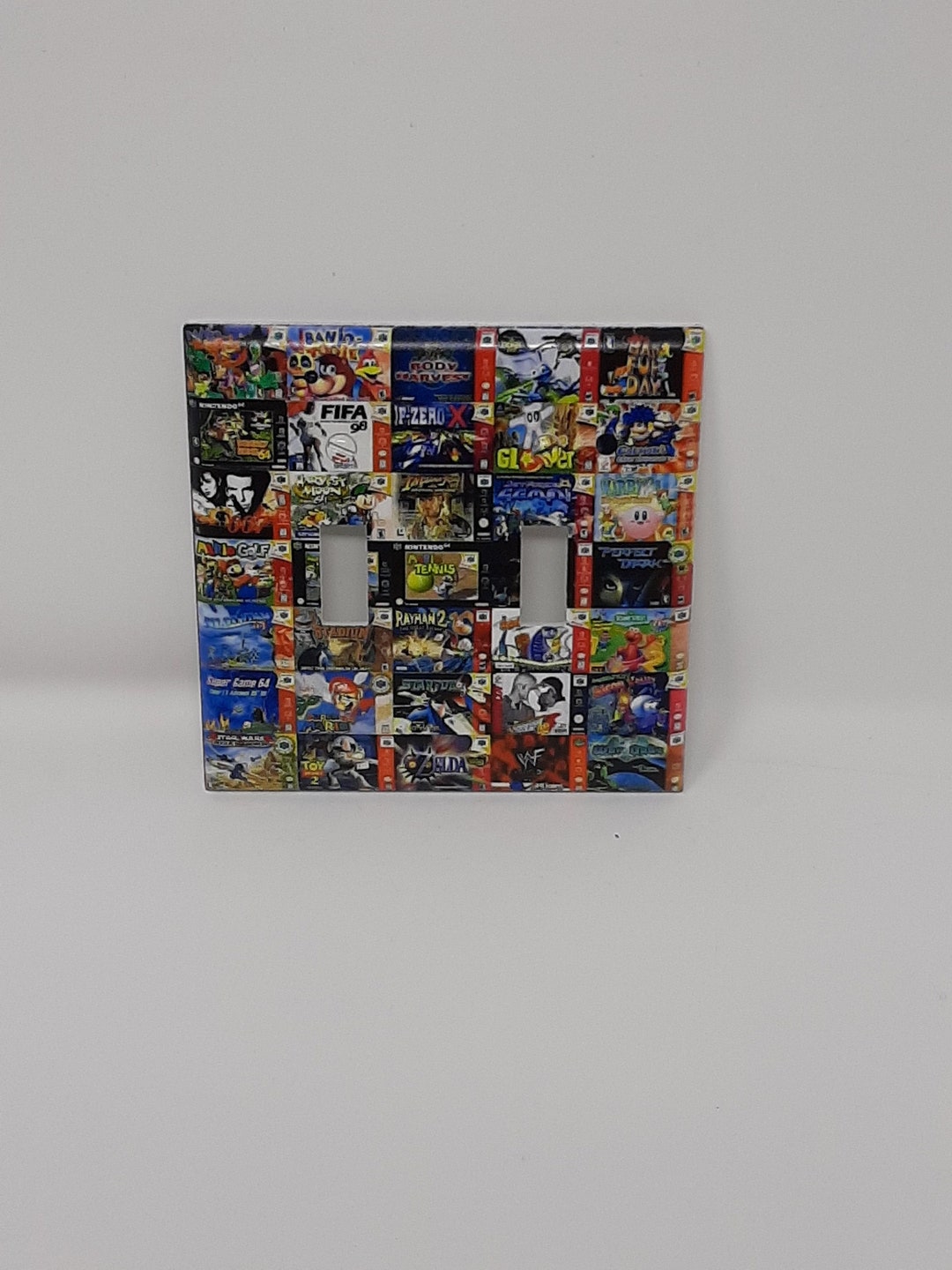 Vintage N64 Games Collage Double Light Switch Plate - Etsy