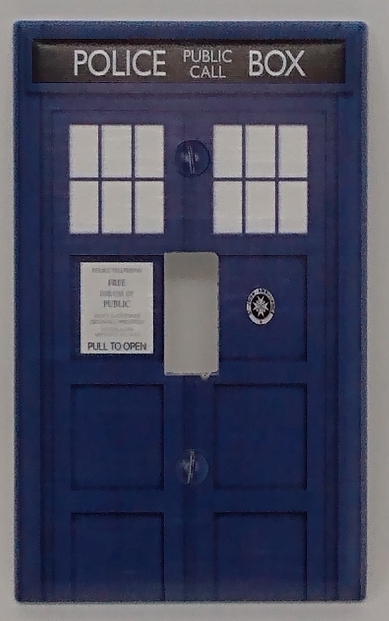 Tardis Doctor Who Time Travel Light Switch Plate - Etsy