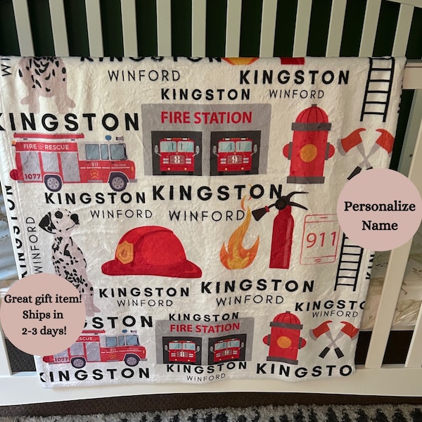 Fire Truck Blanket - Etsy