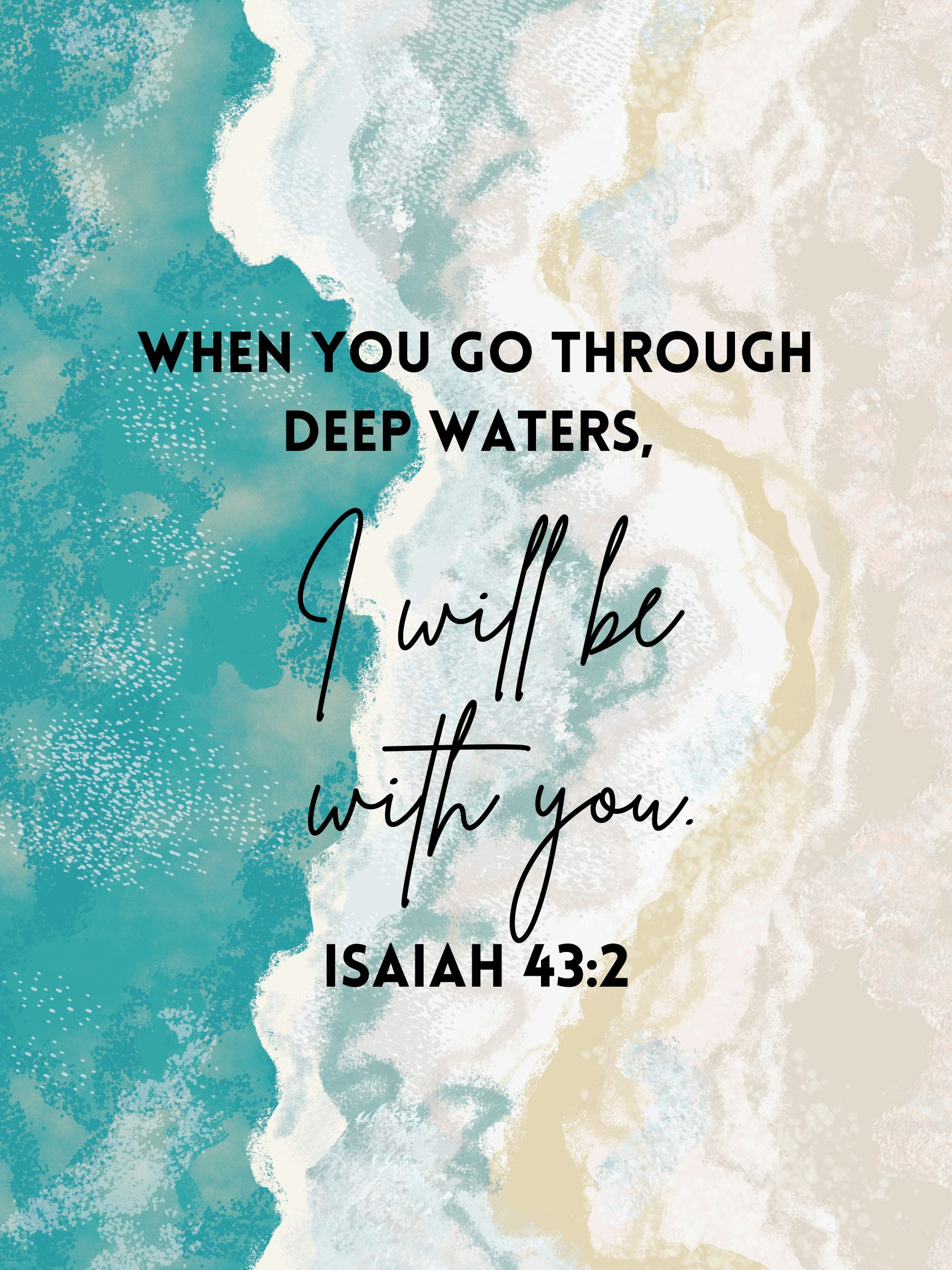 Bible Verse Ocean Wall Art Inspirational Beach Signs - Etsy