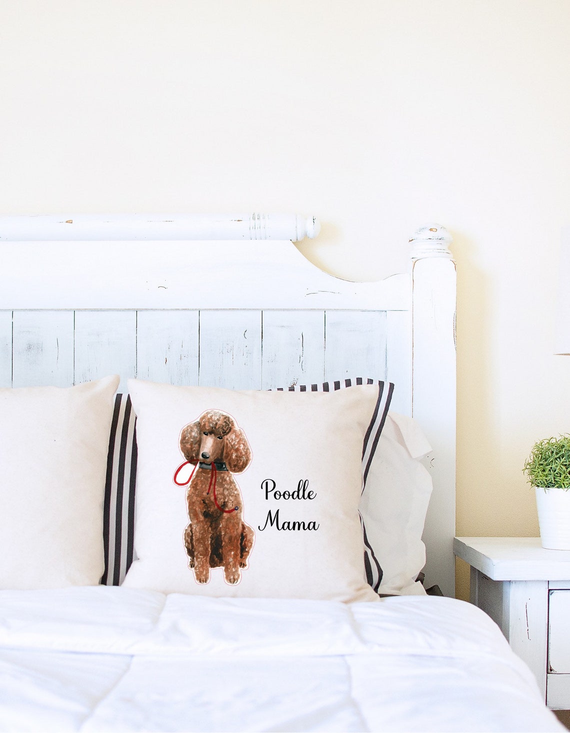 Red Poodle Pillow Standard Poodle Pillow Apricot Poodle Poodle | Etsy