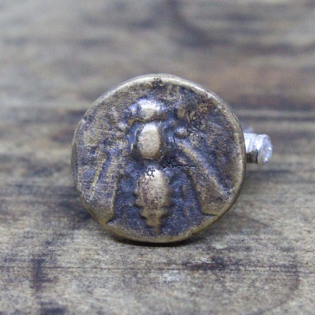 Bee Antique Roman Coin Sterling Silver Ring Oxidized Over - Etsy