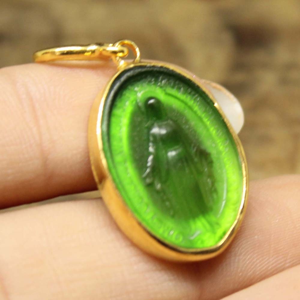 Handmade Intaglio Glass Virgin Mary Pendant Glass Art - Etsy