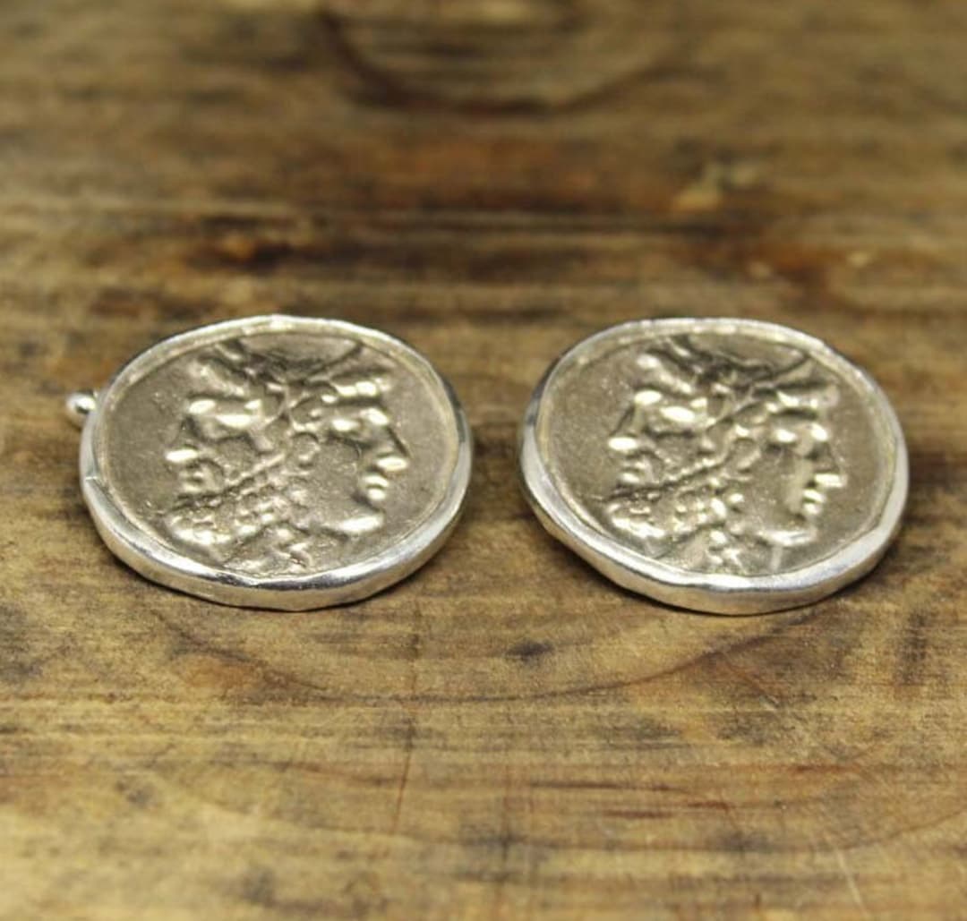Handmade Sterling Silver Roman Coin Cufflinks: Solid Silver Replica - Etsy