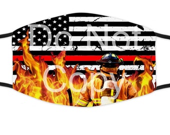 Thin Red Line Mask - Etsy