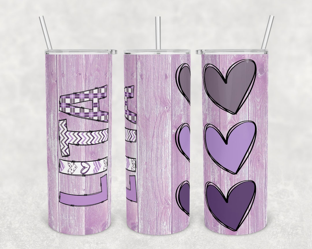 Lita Doodle Hearts Purple Add Names and Hearts, Mother's Day, 20 Oz ...