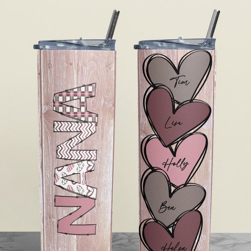 Nana Doodle Hearts Add Names And Hearts Mothers Day 20 Etsy