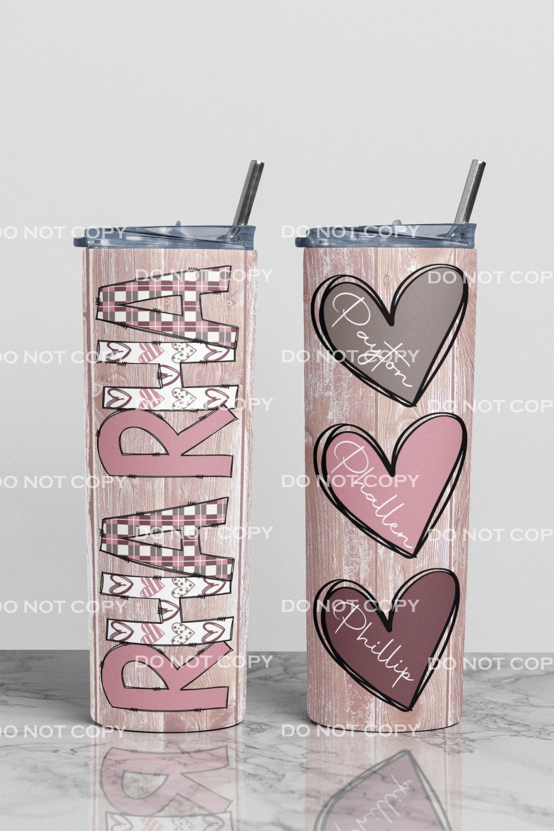 Rha Rha Doodle Hearts Add Names and Hearts, Mother's Day, 20 Oz Skinny ...