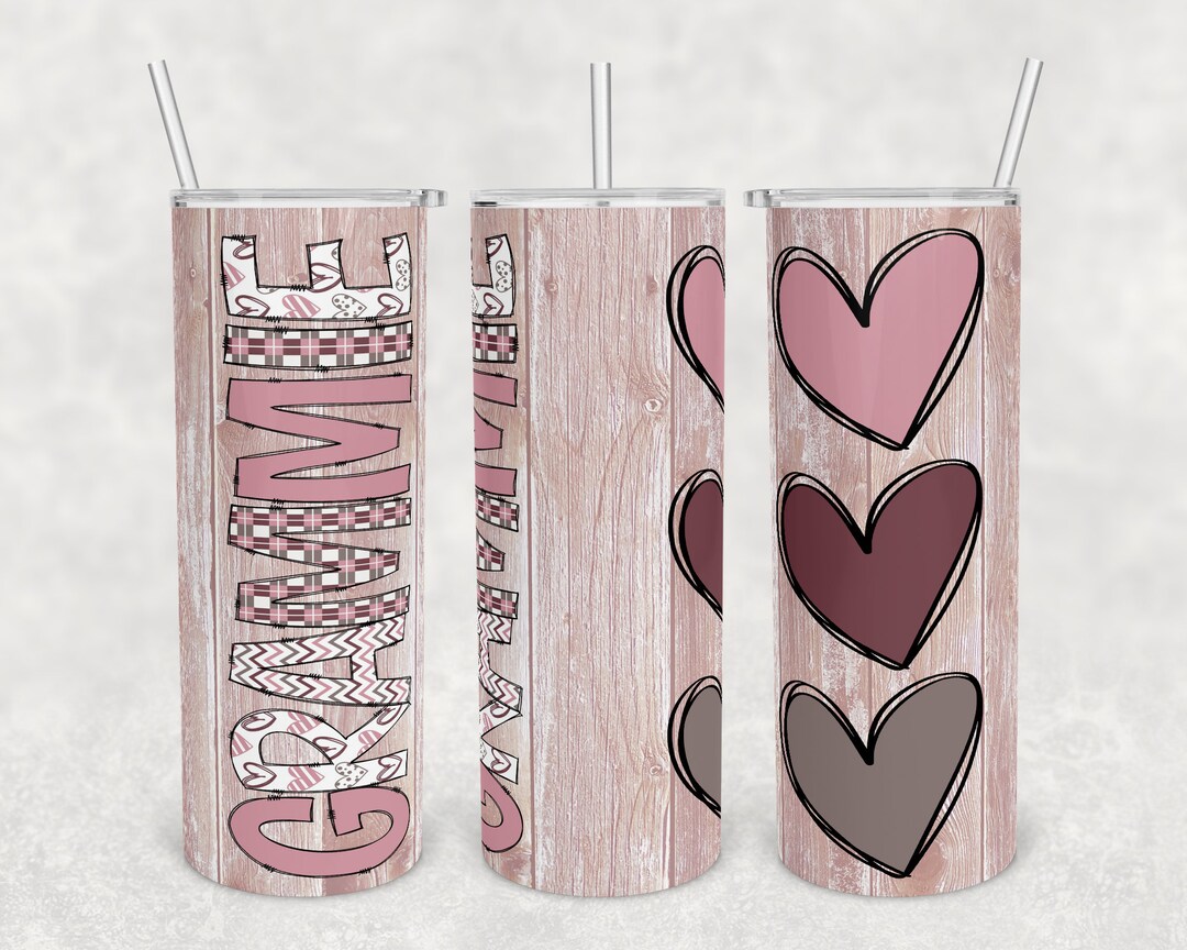 Grammie Doodle Hearts Add Names and Hearts, Mother's Day, 20 Oz Skinny ...