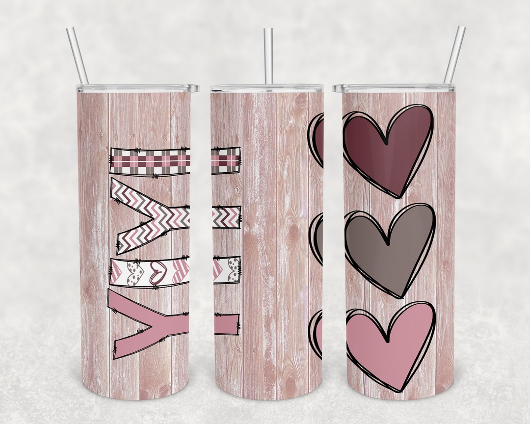 Yiyi Doodle Hearts Add Names and Hearts, Mother's Day, 20 Oz Skinny ...