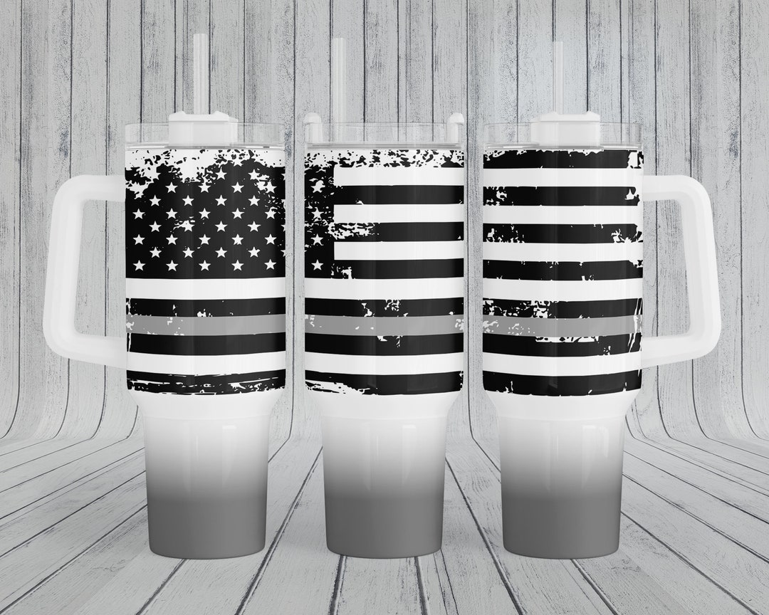 Thin Grey Line Flag, Law Enforcement, Back the Blue Wrap, 40 Oz Tumbler ...