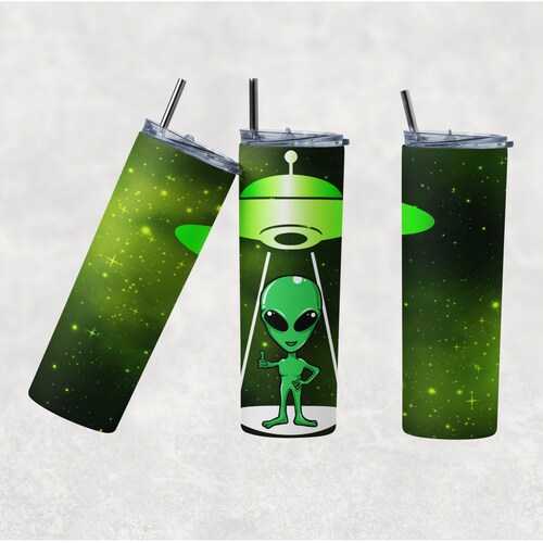 Alien Skinny Tumbler Wrap Sublimation Design Kid Cartoon 20 Oz - Etsy