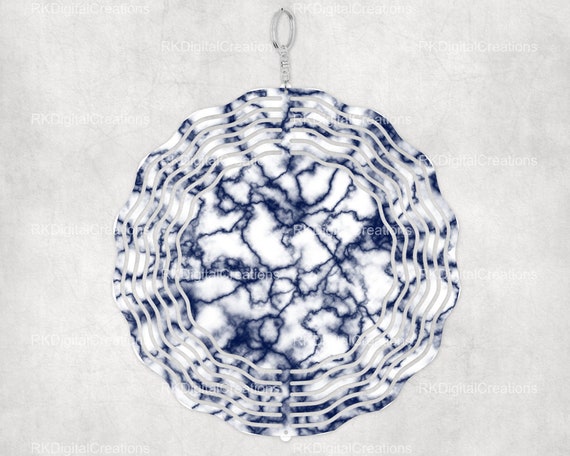 White and Navy Blue Lightning School Colors Hanging Wind - Etsy