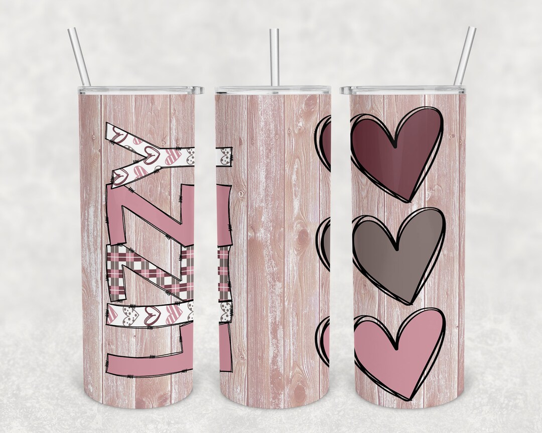 Lizzy Doodle Hearts Add Names and Hearts, Mother's Day, 20 Oz Skinny ...