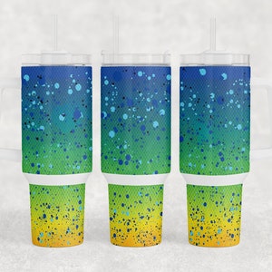 3 Piece Mahi Mahi 40oz Tumbler Wrap, Fishing Tumbler, Fish Design, Mahi ...