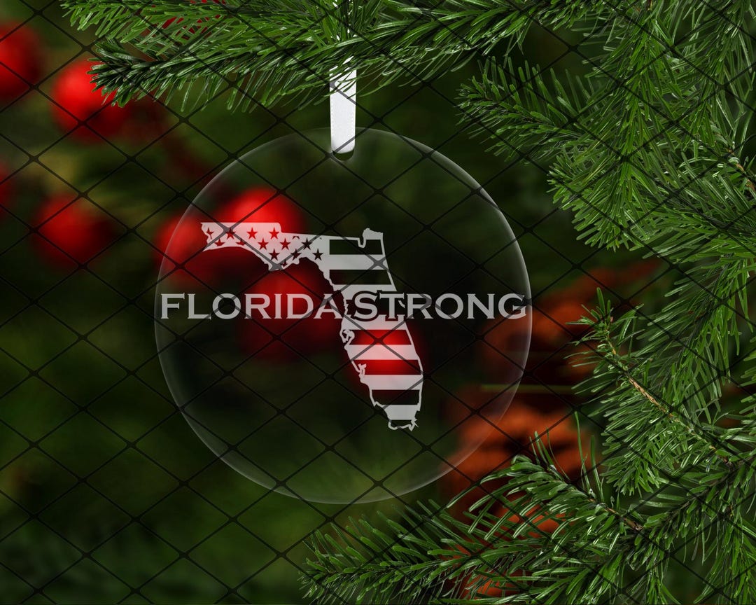 Florida Strong Laser Engraved, DIGITAL File SVG, Christmas Ornament ...