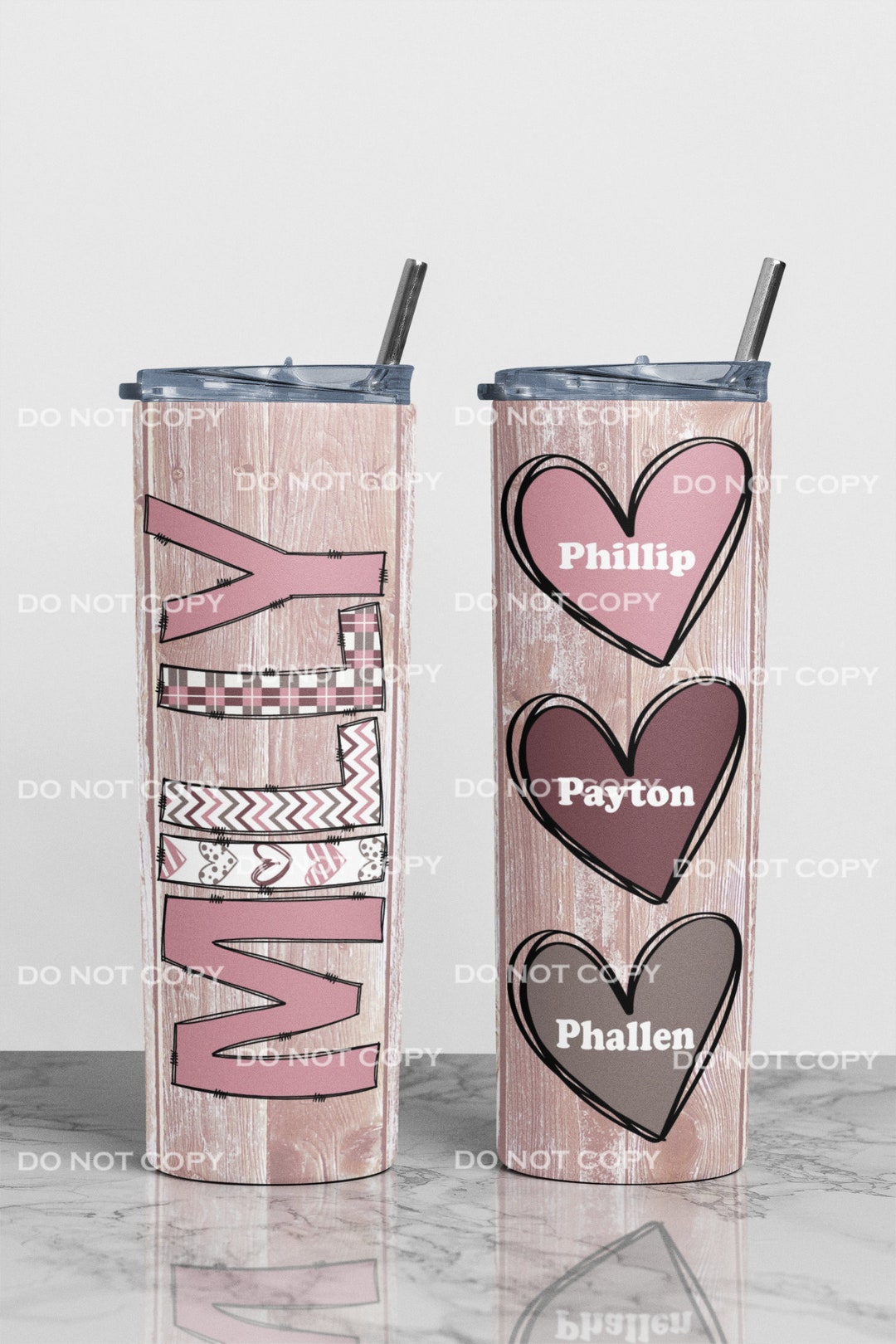 Milly Doodle Hearts Add Names and Hearts, Mother's Day, 20 Oz Skinny ...