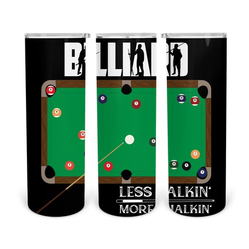 Billiards 20oz Skinny Tumbler Sublimation Design for - Etsy