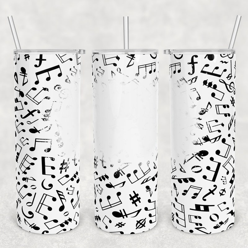 Music Notes Tumbler Template - Etsy