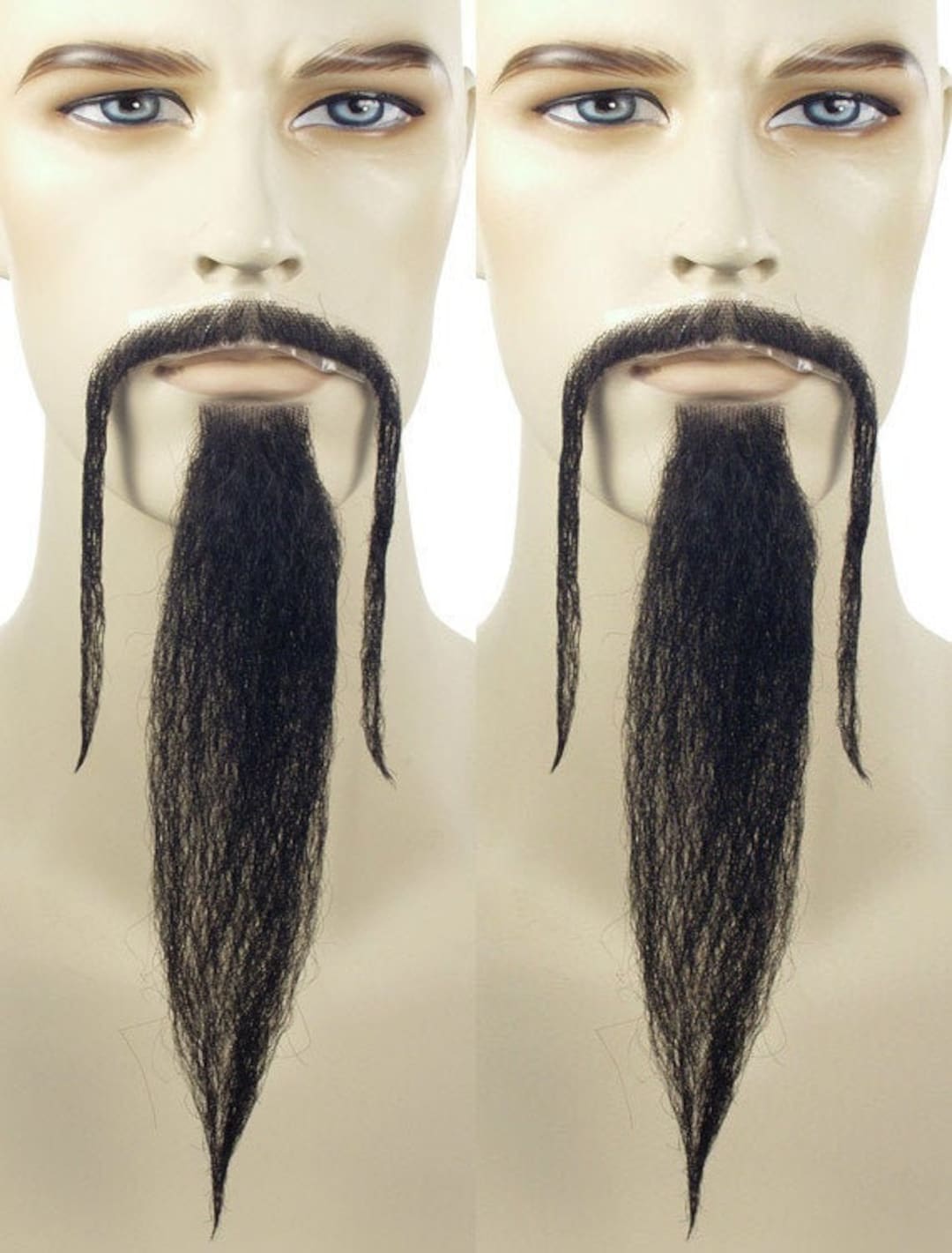 Mustache .. Color Choice .. Fu Manchu Set HUMAN HAIR! JAFAR Quality for ...