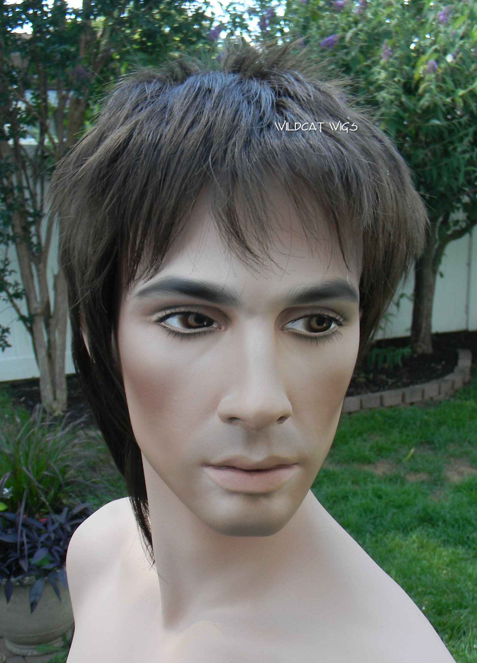 Rod Stewart style Unisex wig. Best Seller Chestnut Brown. | Etsy