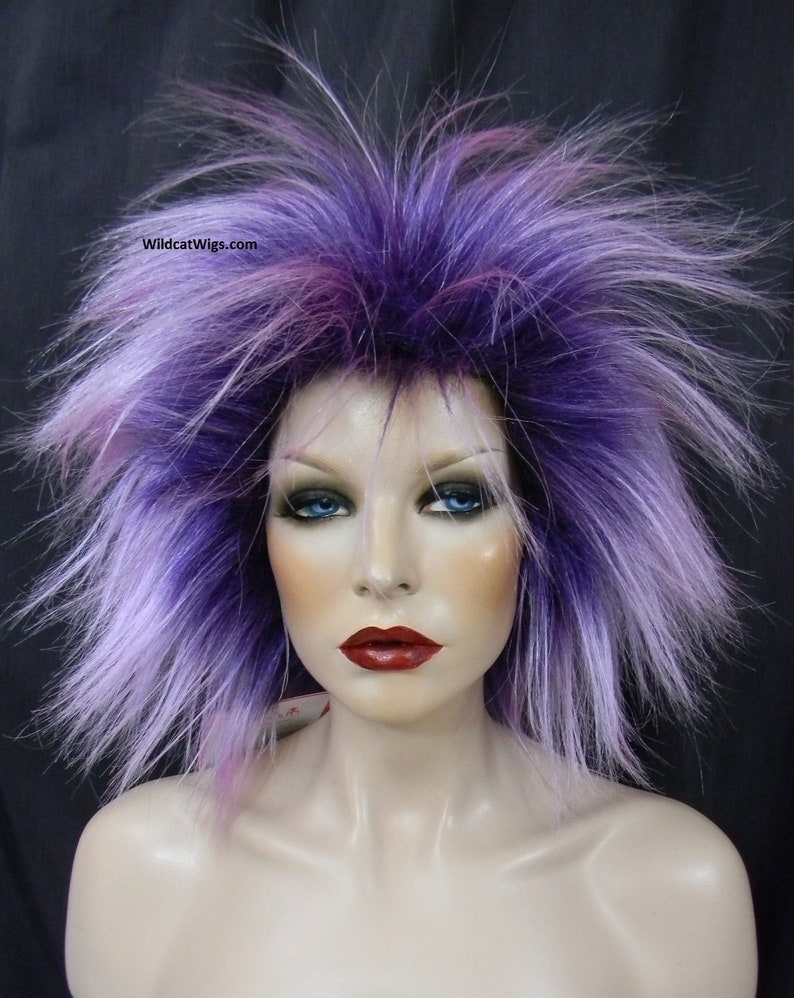 Punk Wig .. Purple .. Unisex Wig .. Drag .. Rocker Wig .. - Etsy