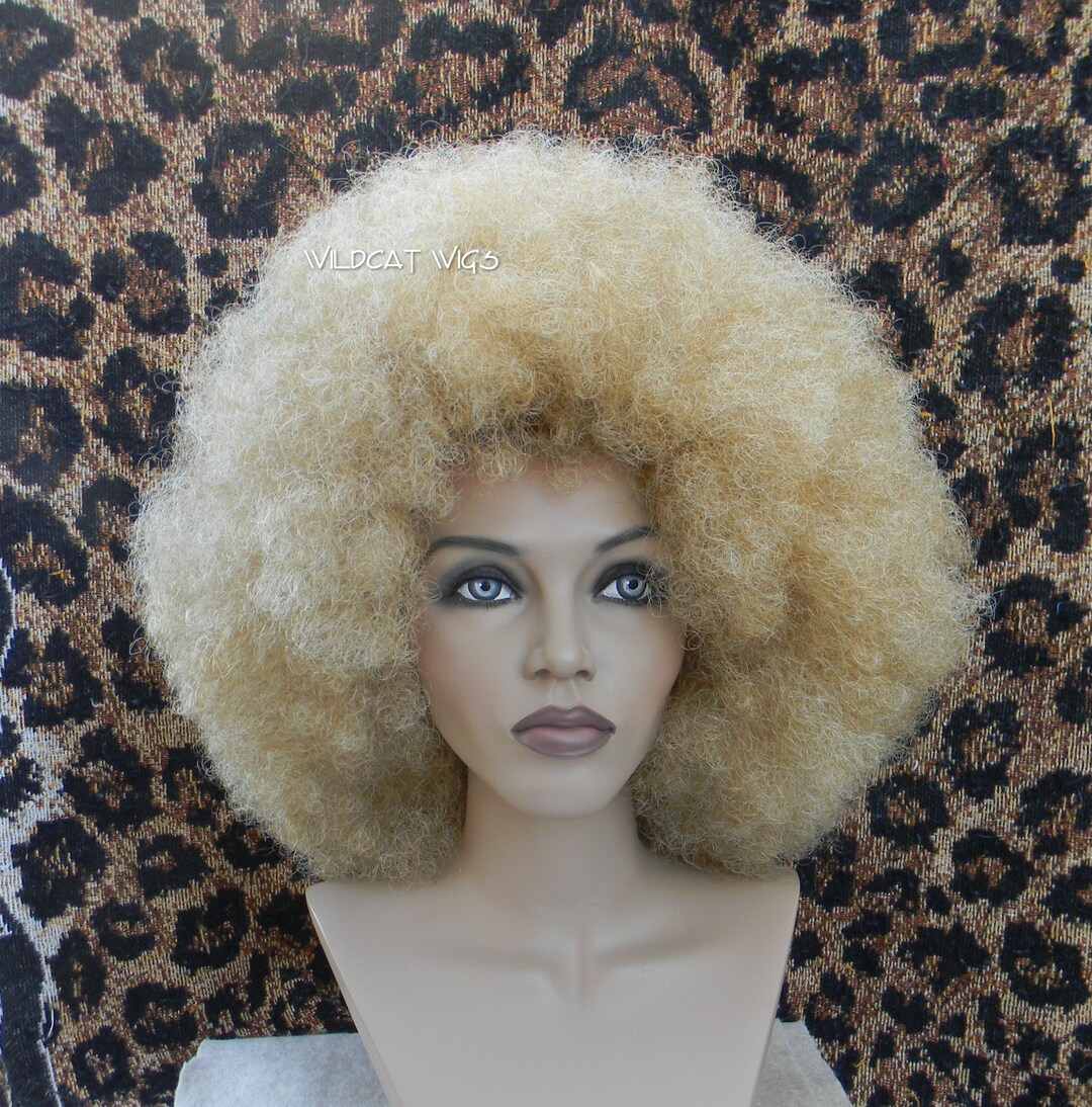Afro Wig .. Super Nice Jumbo Afro Mixed Blonde Color. Unisex .. Hippie ...