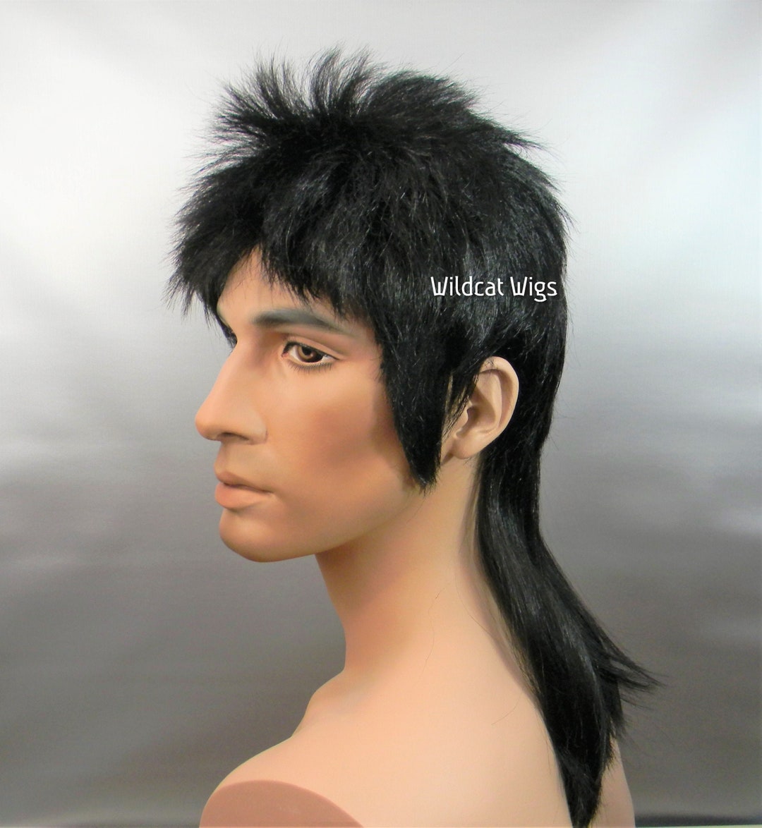 MULLET Wig .. Way Cool .. Brand New! Black Wig .. Best Seller. Nice ...