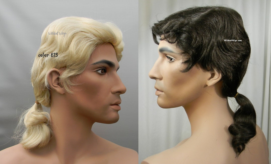 Mens Ponytail Wig ..COLOR CHOICE. Great for Theater, Costume ...