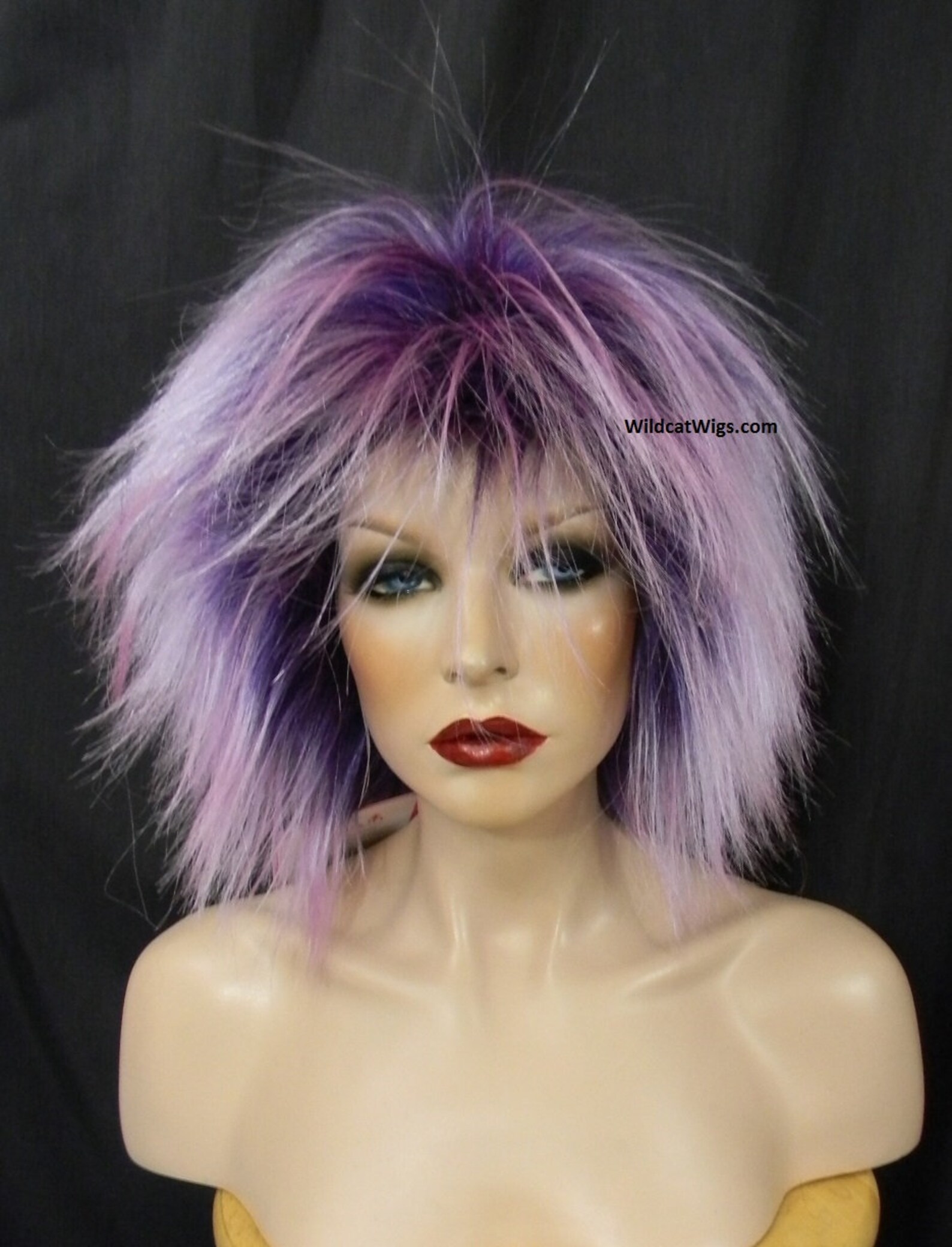 Punk Wig .. Purple .. unisex wig .. Drag .. Rocker wig .. | Etsy