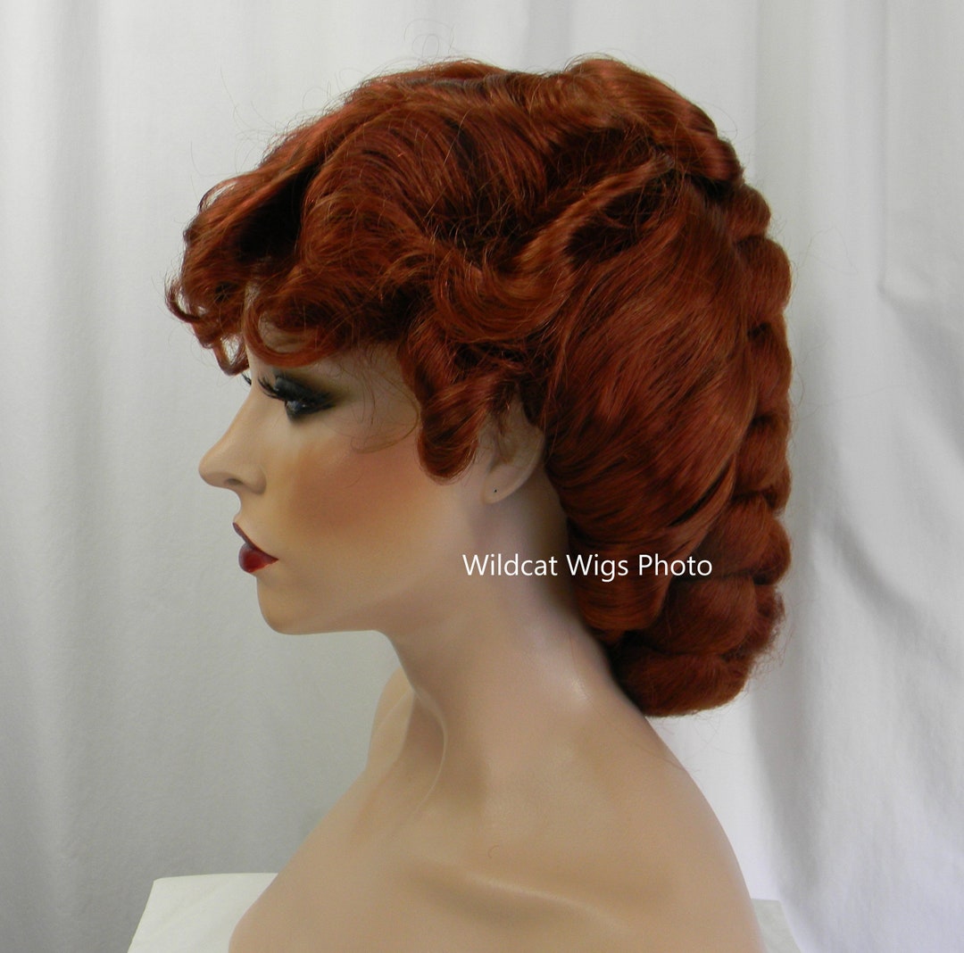 Fabulous Amazing Victorian Wig .. Color 130 Foxy Red .. Theater Wig ...