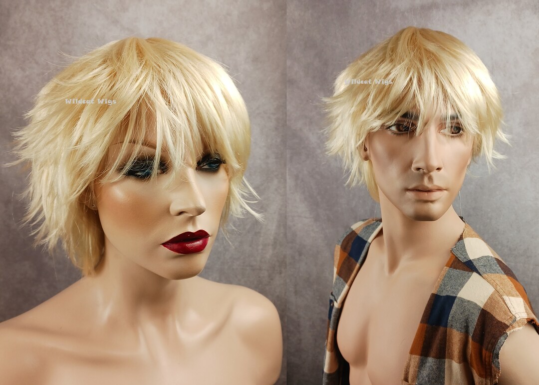 Unisex HOT New Choppy Layers Wig .. Blonde .. Anime .. Cosplay .. Vixen ...