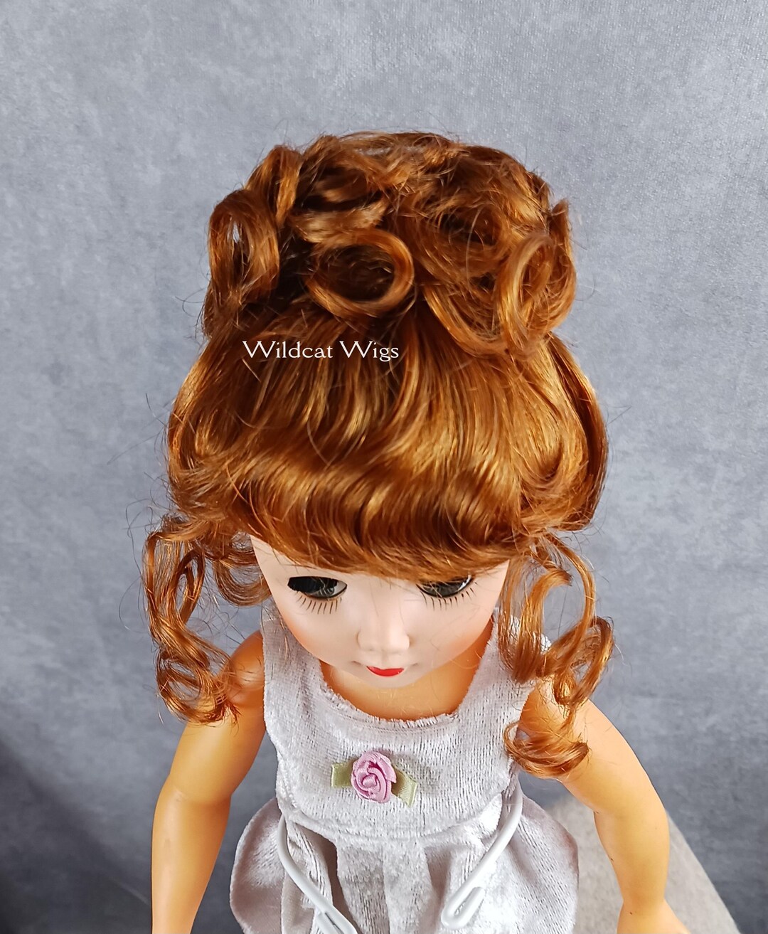 DOLL WIG Size 9 OR 10 Up-do Carrot Red. Gorgeous! #WA2 9-10 - Etsy