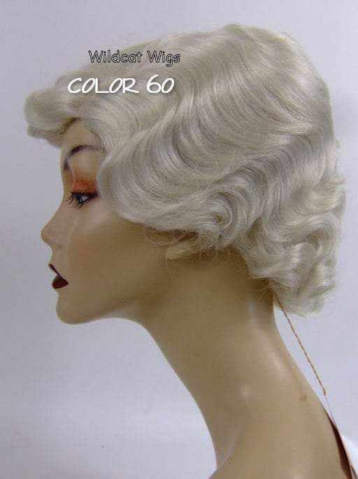 Finger Wave Fluff COLOR CHOICE Flapper 1920's Theater Wig. Top Quality ...
