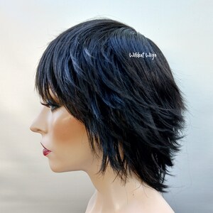 Unisex HOT New Wig .. Choppy Layers .. Black Wig - Etsy