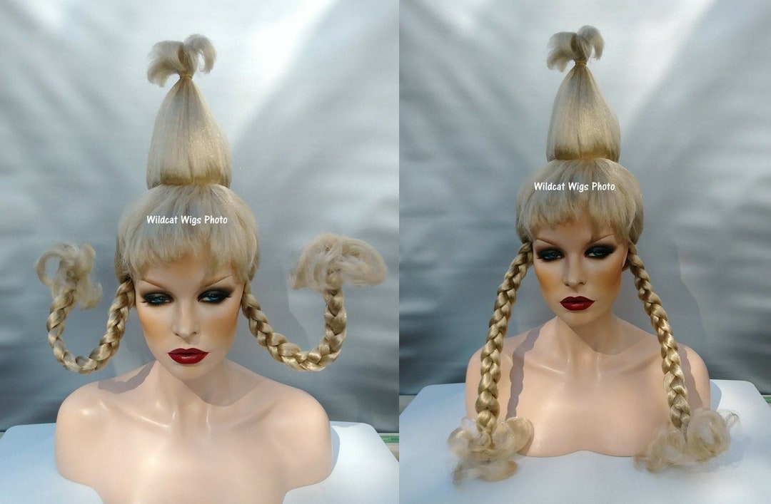 Cindy Lou Who GRINCH Wig .. Way Cool! Braids With Wire! NEW - Etsy