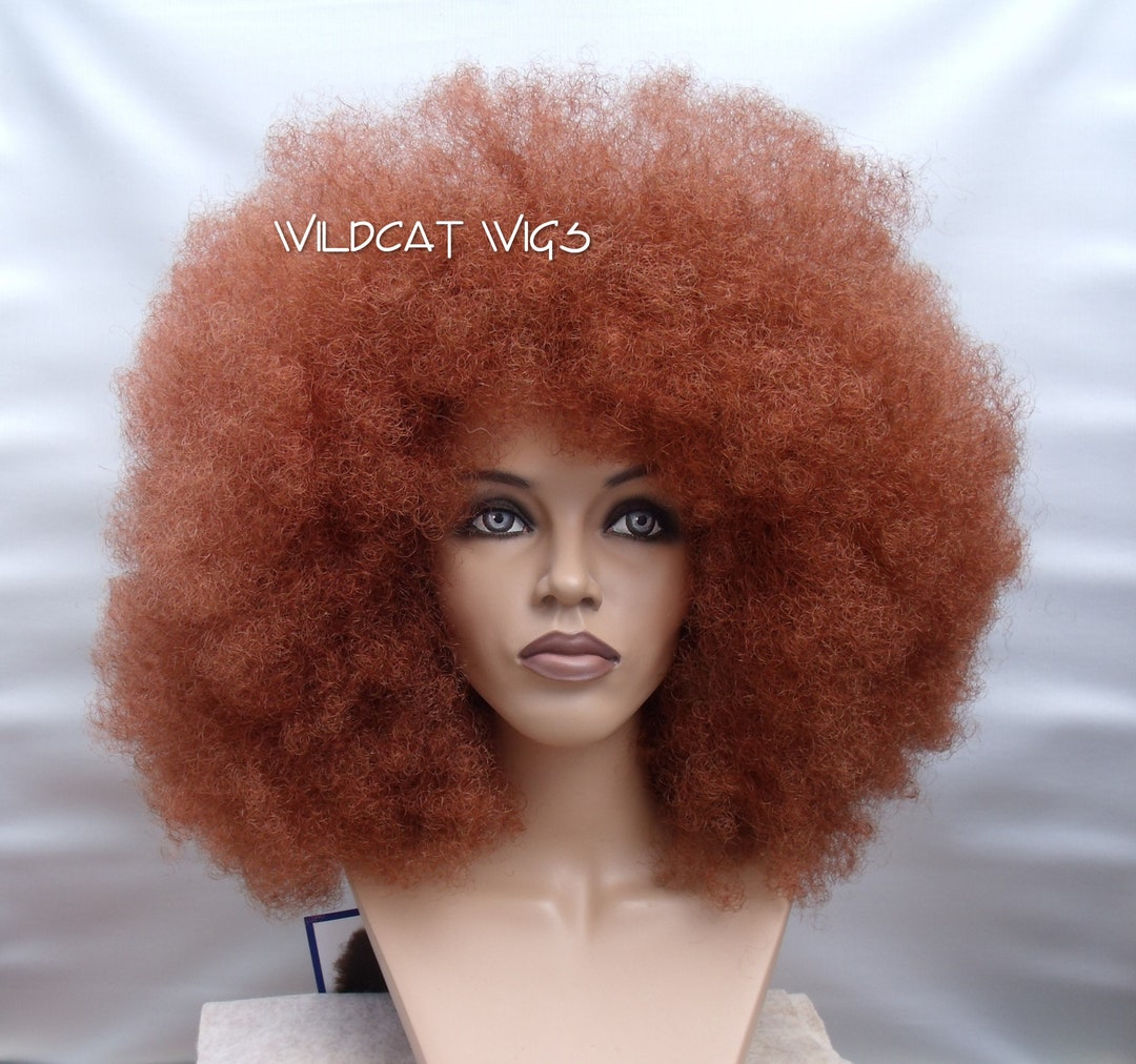 AFRO .. Big Jumbo Afro .. Unisex and Super Nice! Foxy Red .. Hippy ...