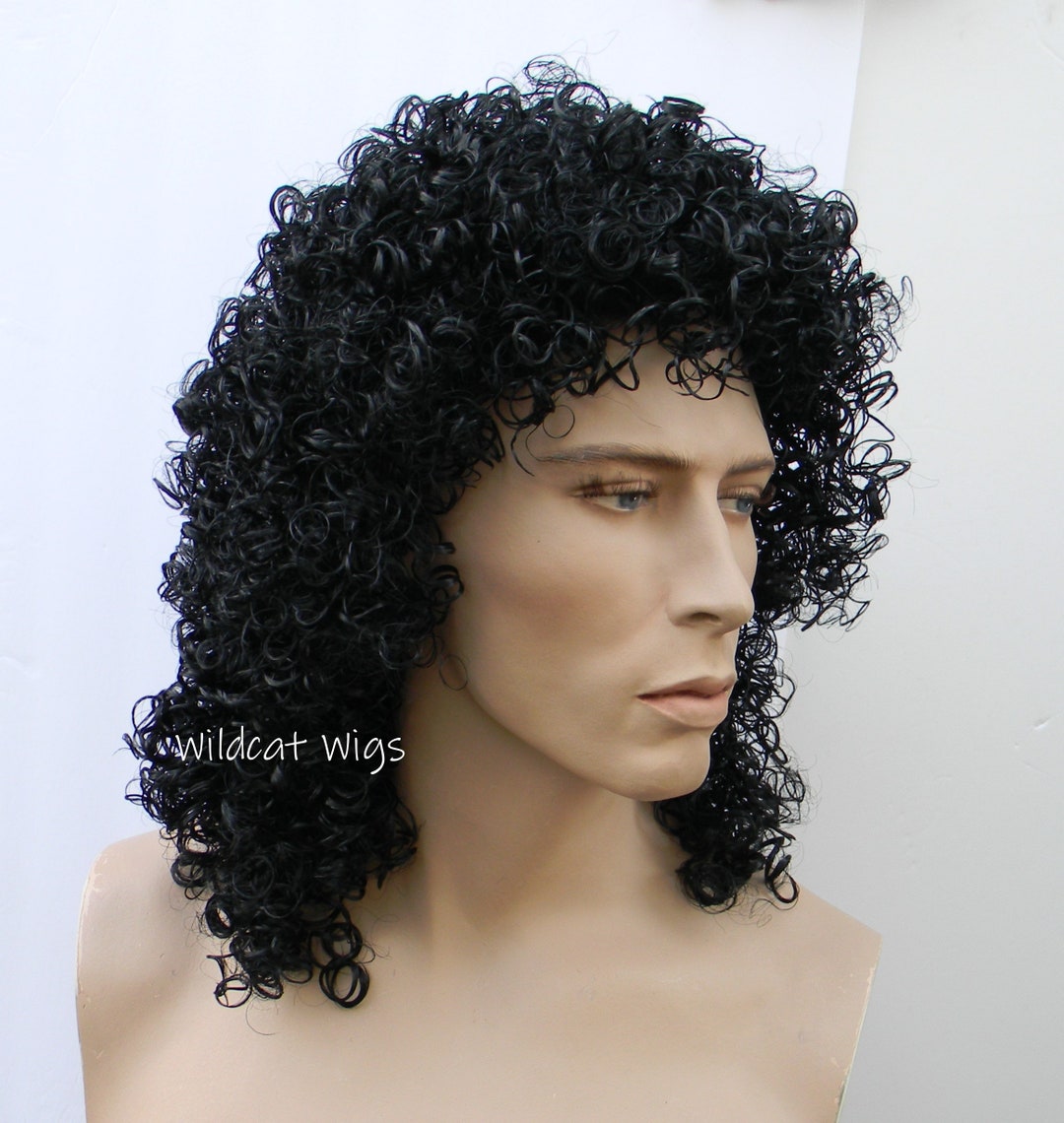 Curly Unisex New Black Wig .. Halloween .. Theater .. Frank-n-furter ...