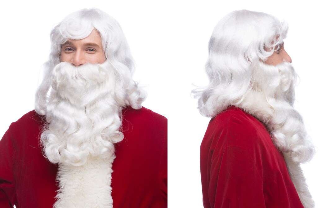 SANTA Wig and Beard Set NEW - Etsy