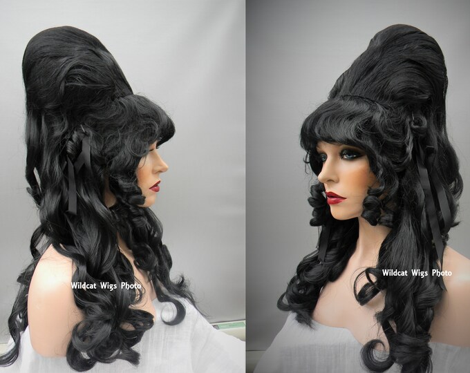 VAMP - 1960s .. Fun BEEHIVE Wig .. DRAG .. Halloween ..unisex ...
