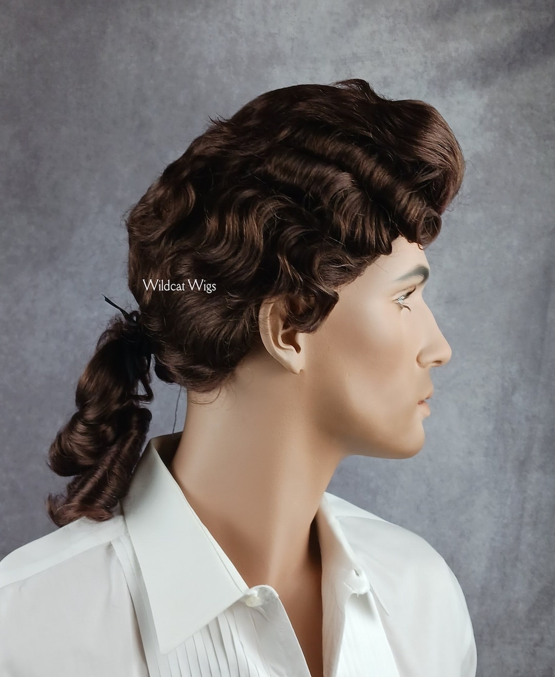 Colonial Man Wig for Theater or Costume. Medium Brown .. Best Seller ...