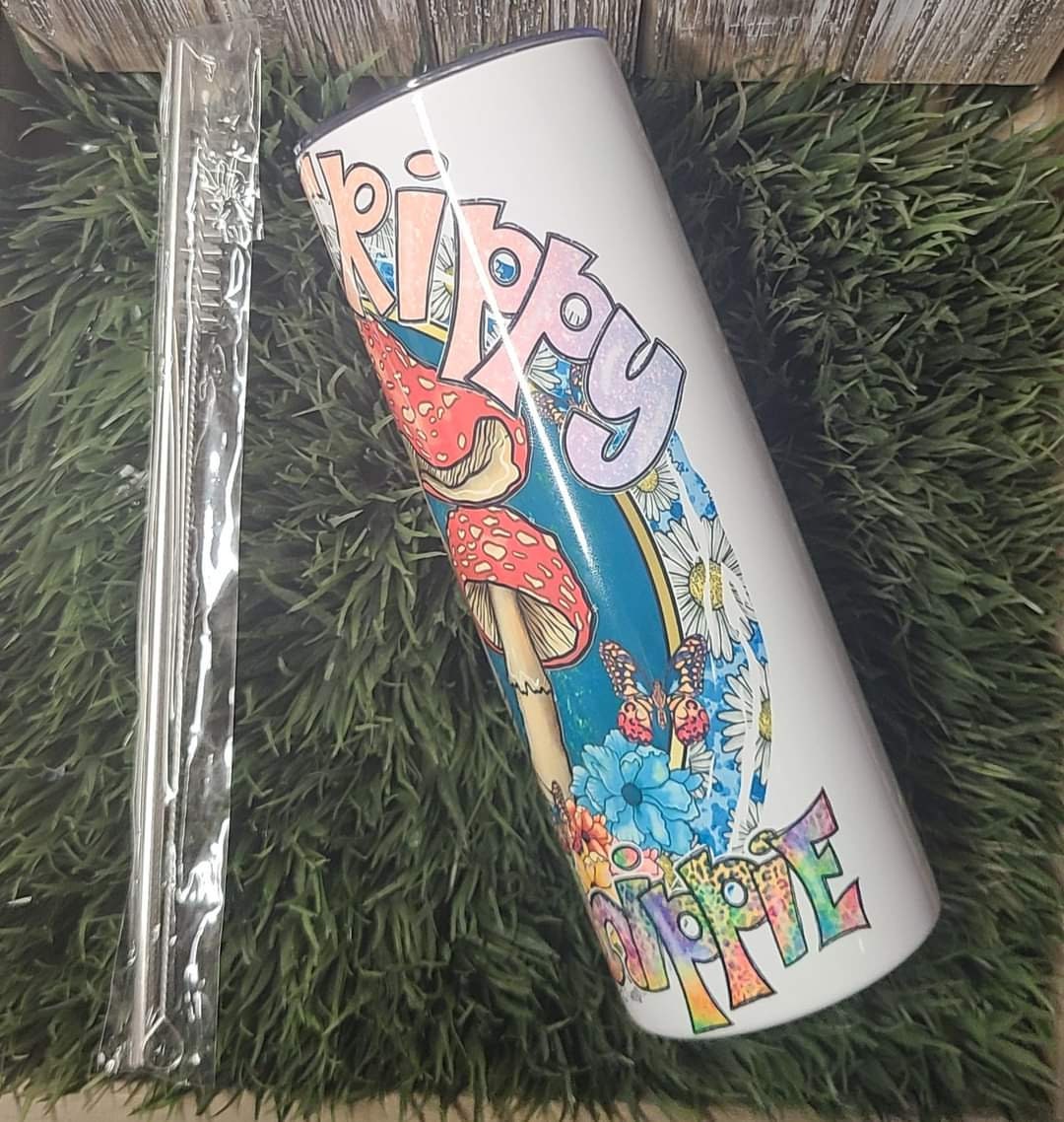 Stay Trippy 20oz Tumbler With Straw and Cleaner: Embrace the Magic With ...