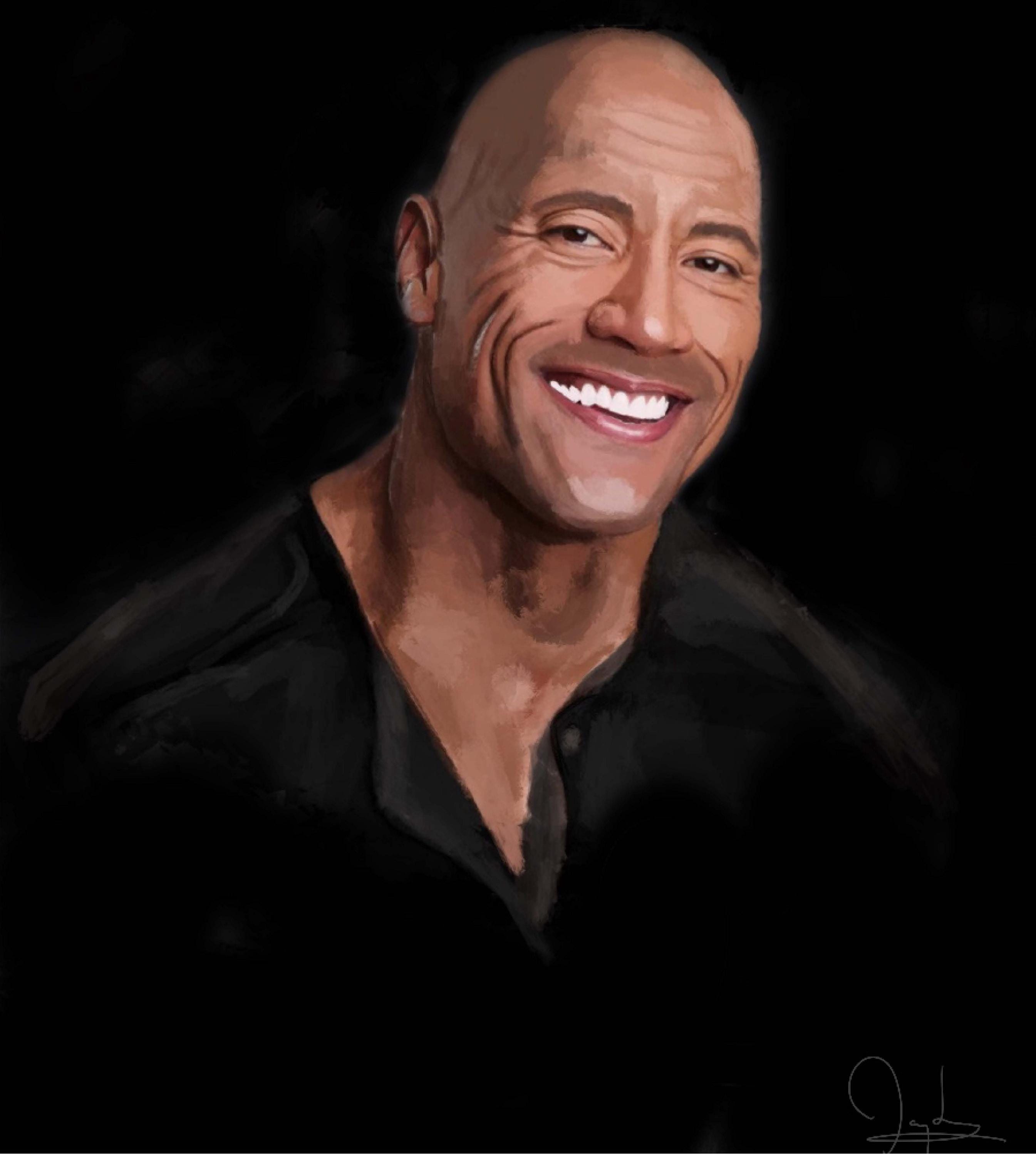 Dwayne "the Rock" Johnson Portrait - Etsy