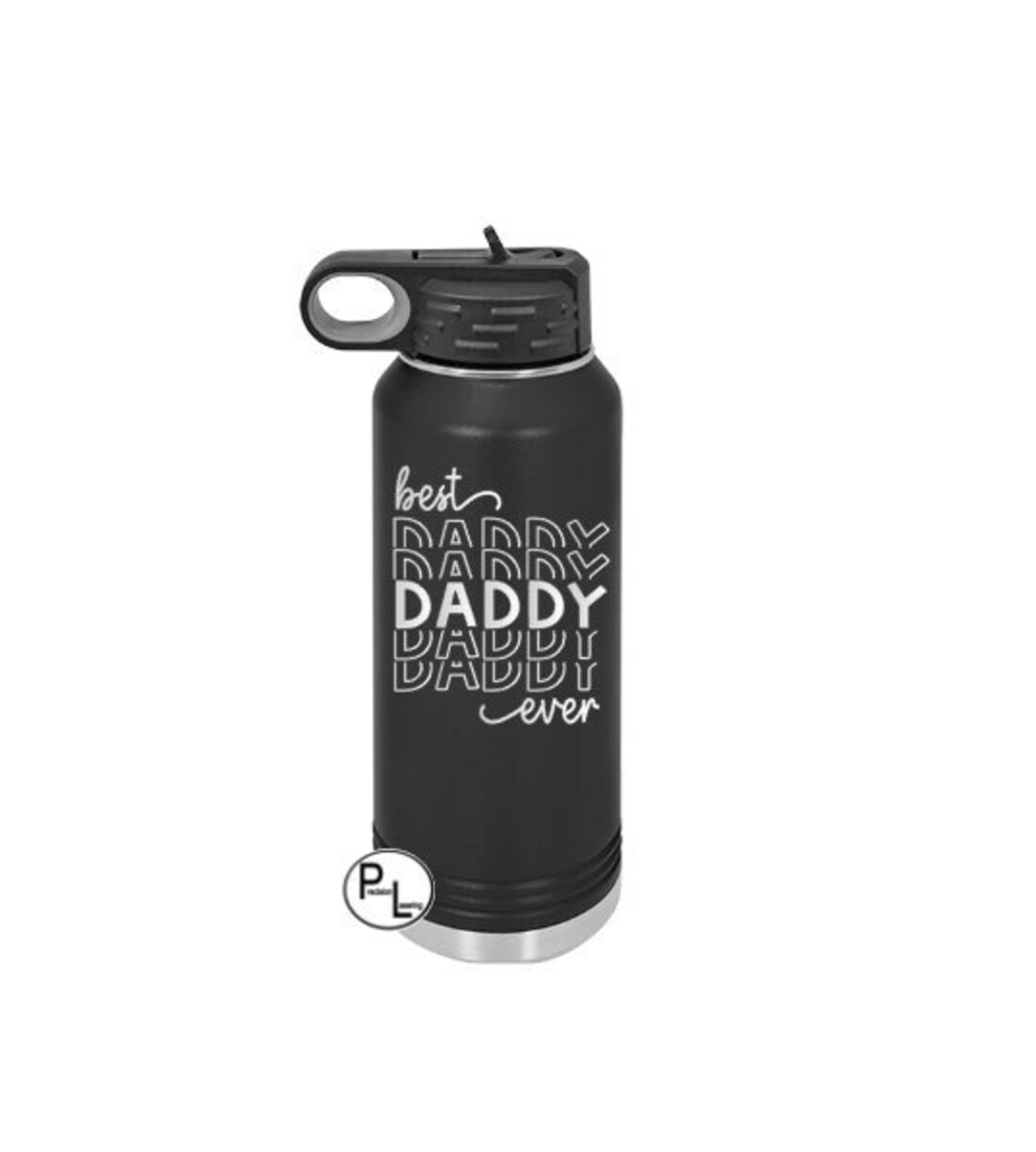 Engraved Water Bottle, Etched Water Bottle, Father's Day Best Daddy ...