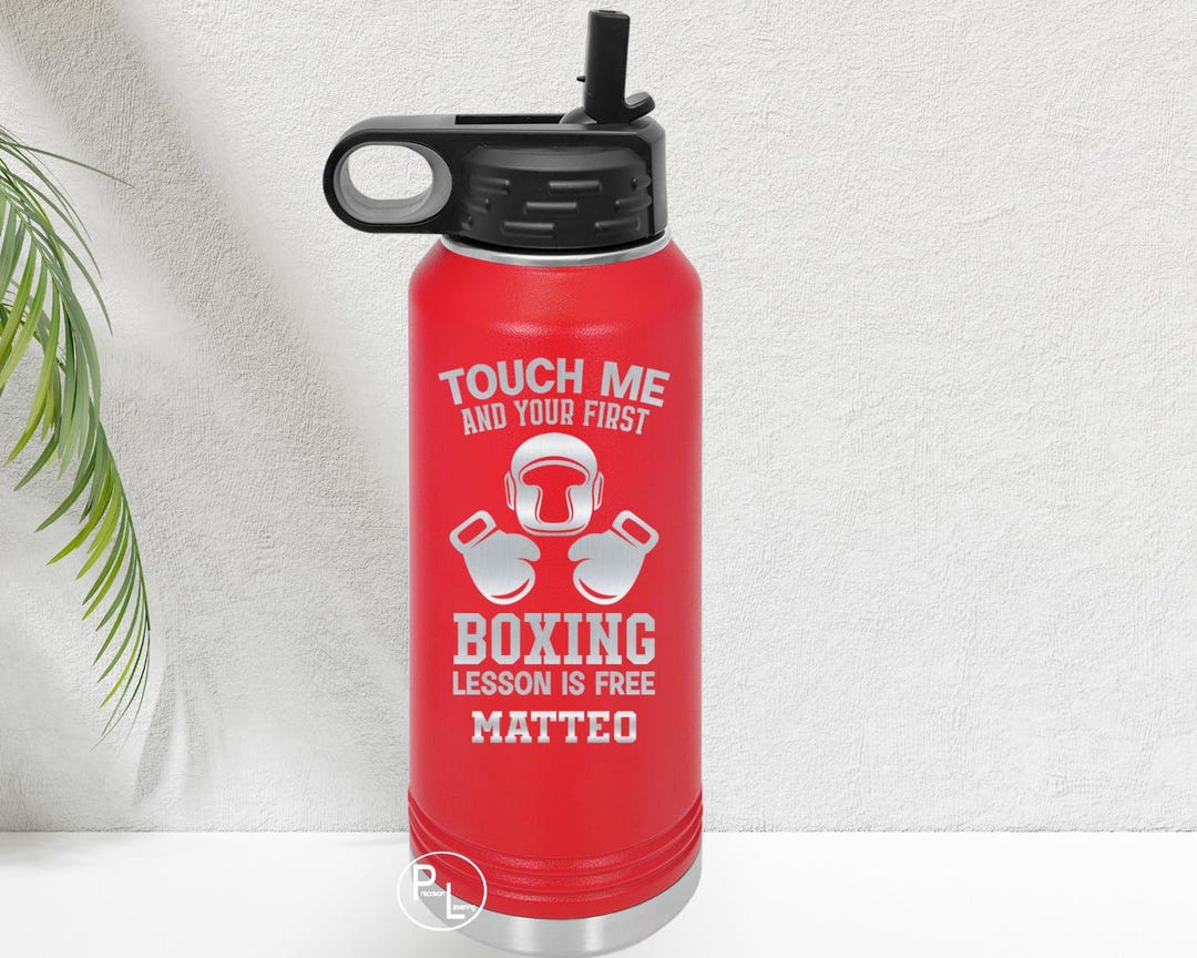 Boxing Water Bottle, Boxing Tumbler, Engraved Boxing Tumbler, Engraved ...