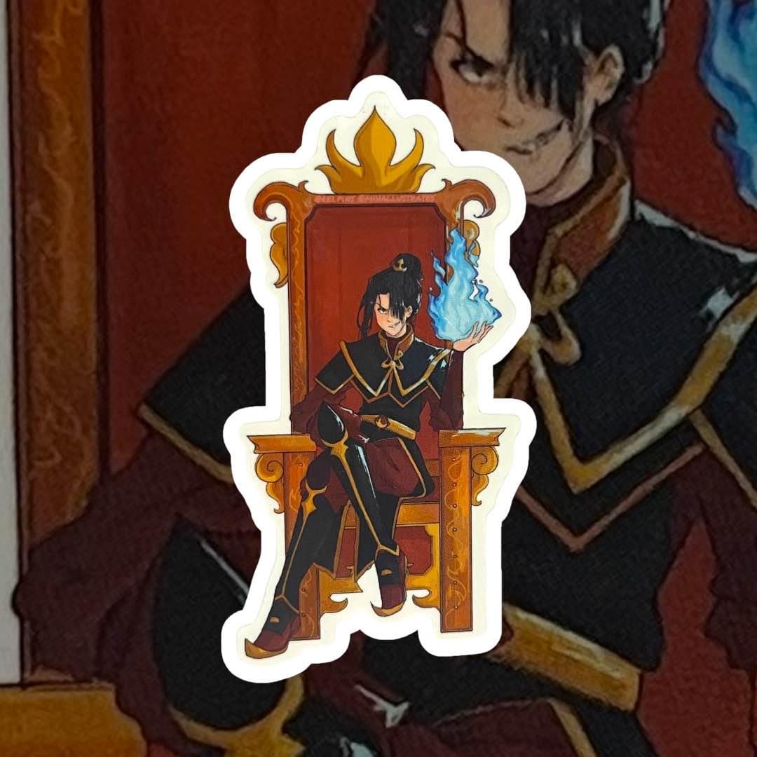 ATLA Fire Princess Vinyl Sticker - Etsy