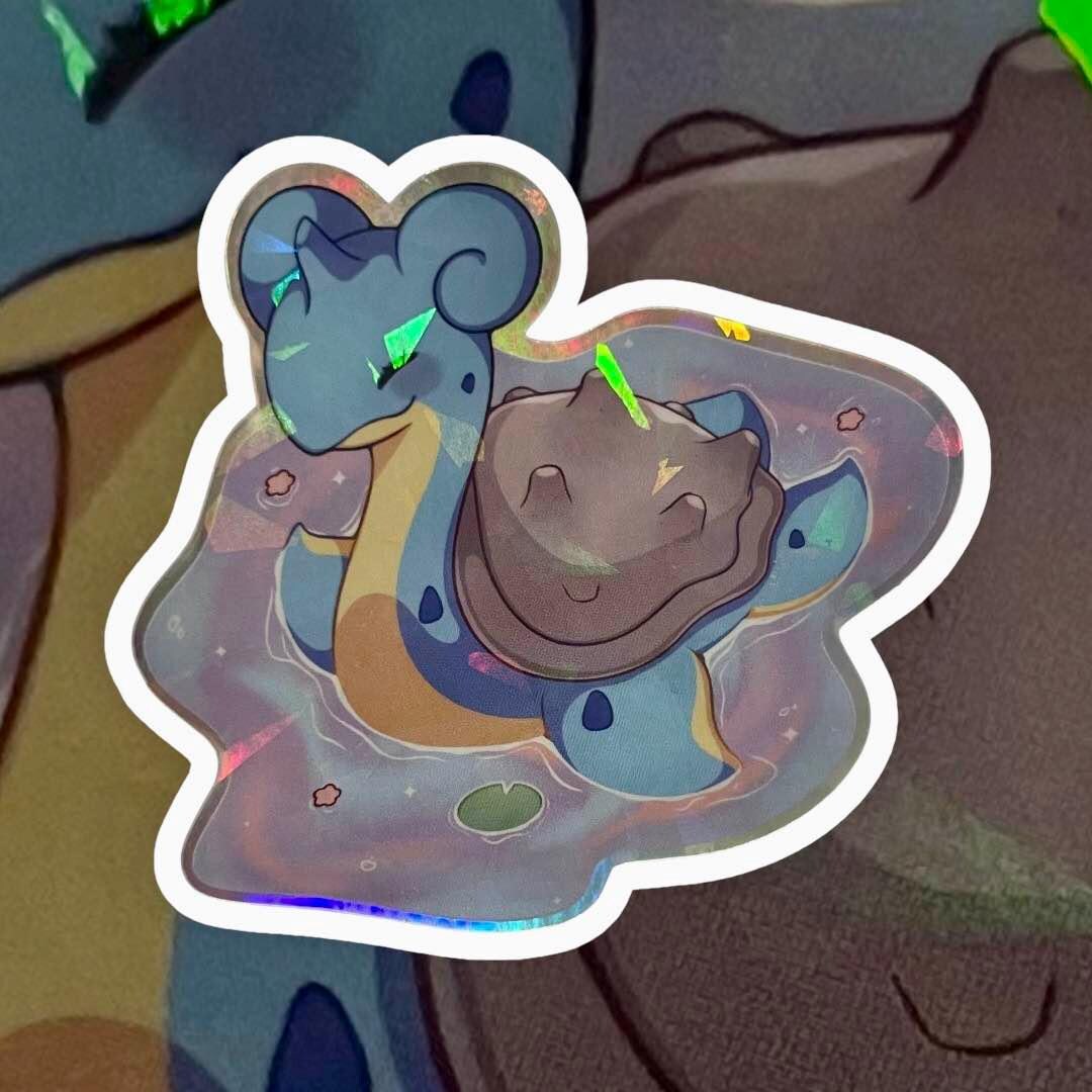 Lapras Holographic Sticker - Etsy